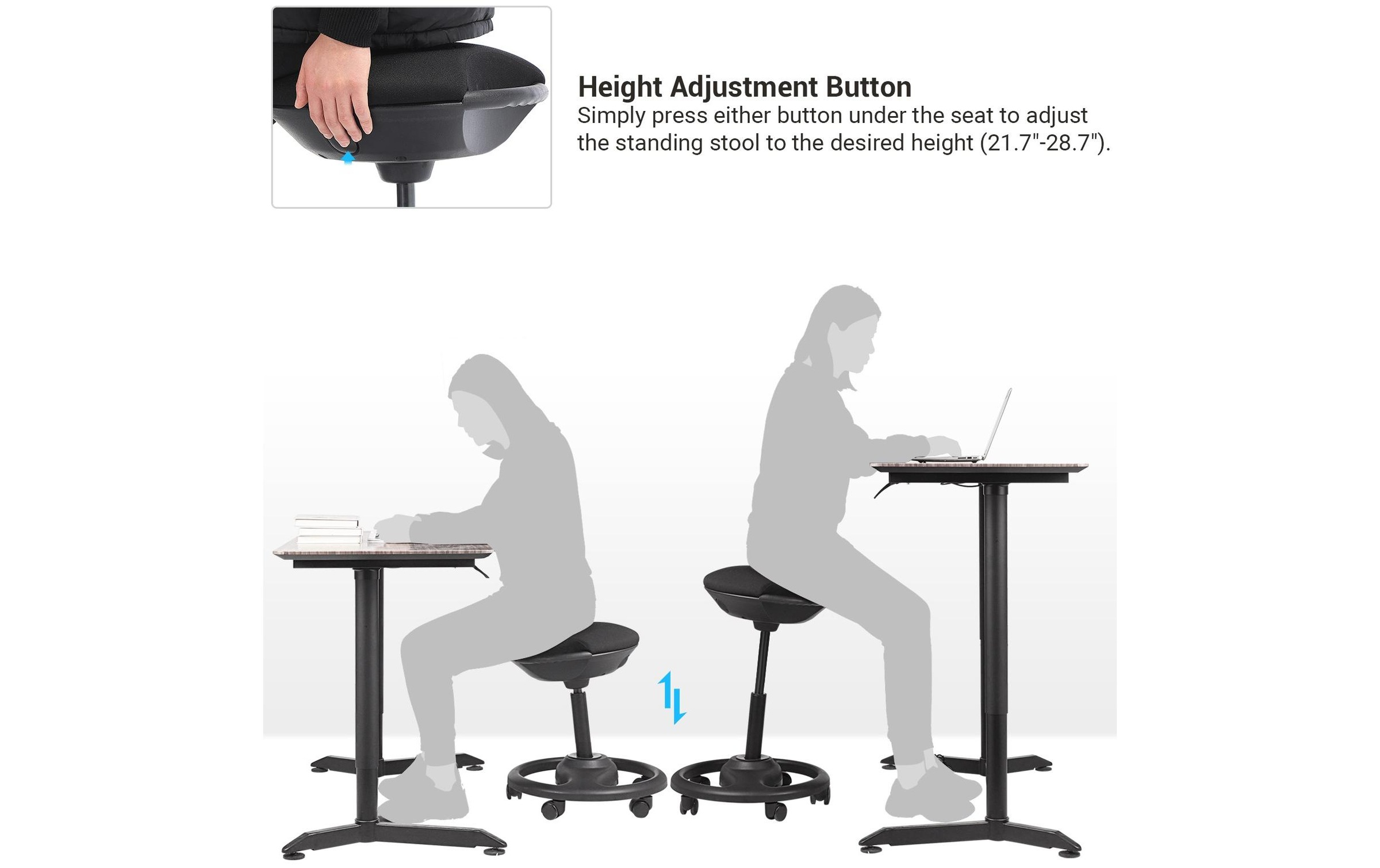 SONGMICS Hocker »höhenverstellbar, mit Fusskreuz, Schwarz« online ...