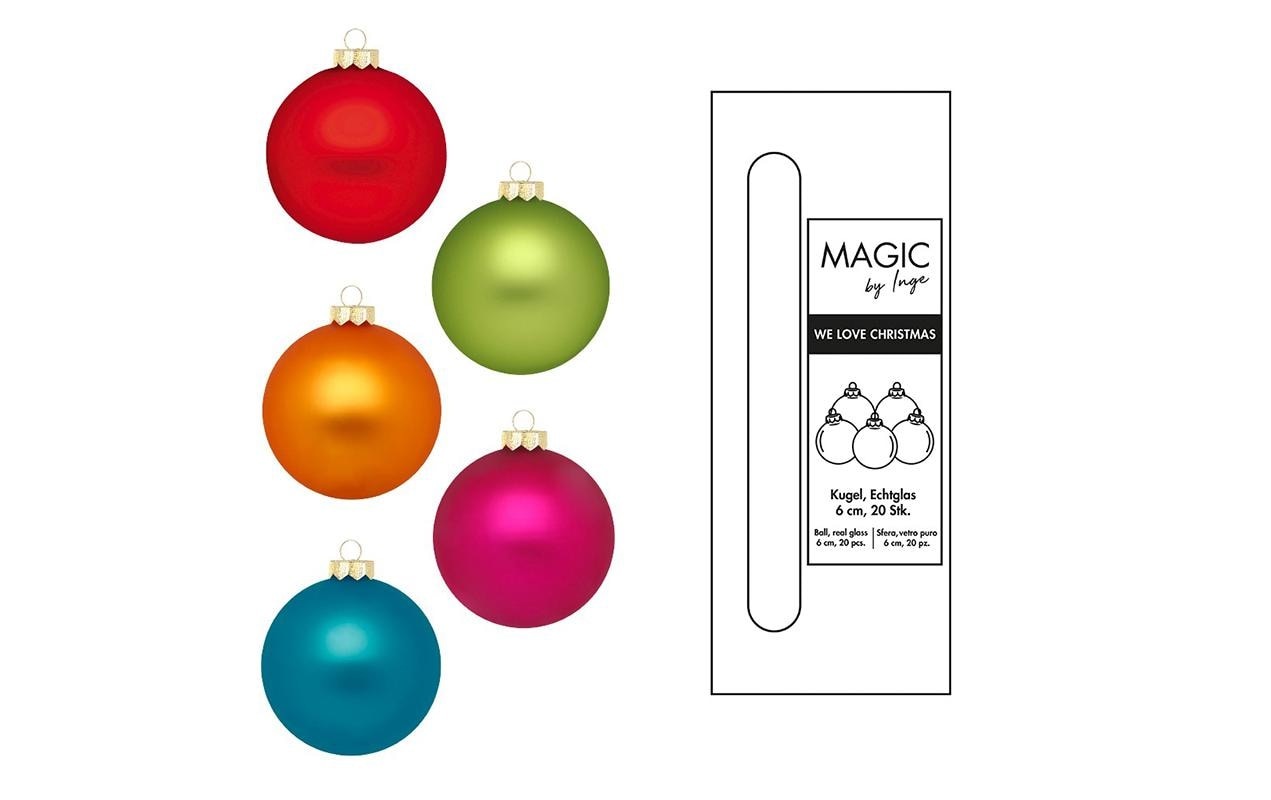 Weihnachtsbaumkugel »Inge Weihnachtskugel, Mille Fiori, 20 Stk.«, (20 ... Weihnachtsbaumkugel »Inge Weihnachtskugel, Mille Fiori, 20 Stk.«, (20 ...