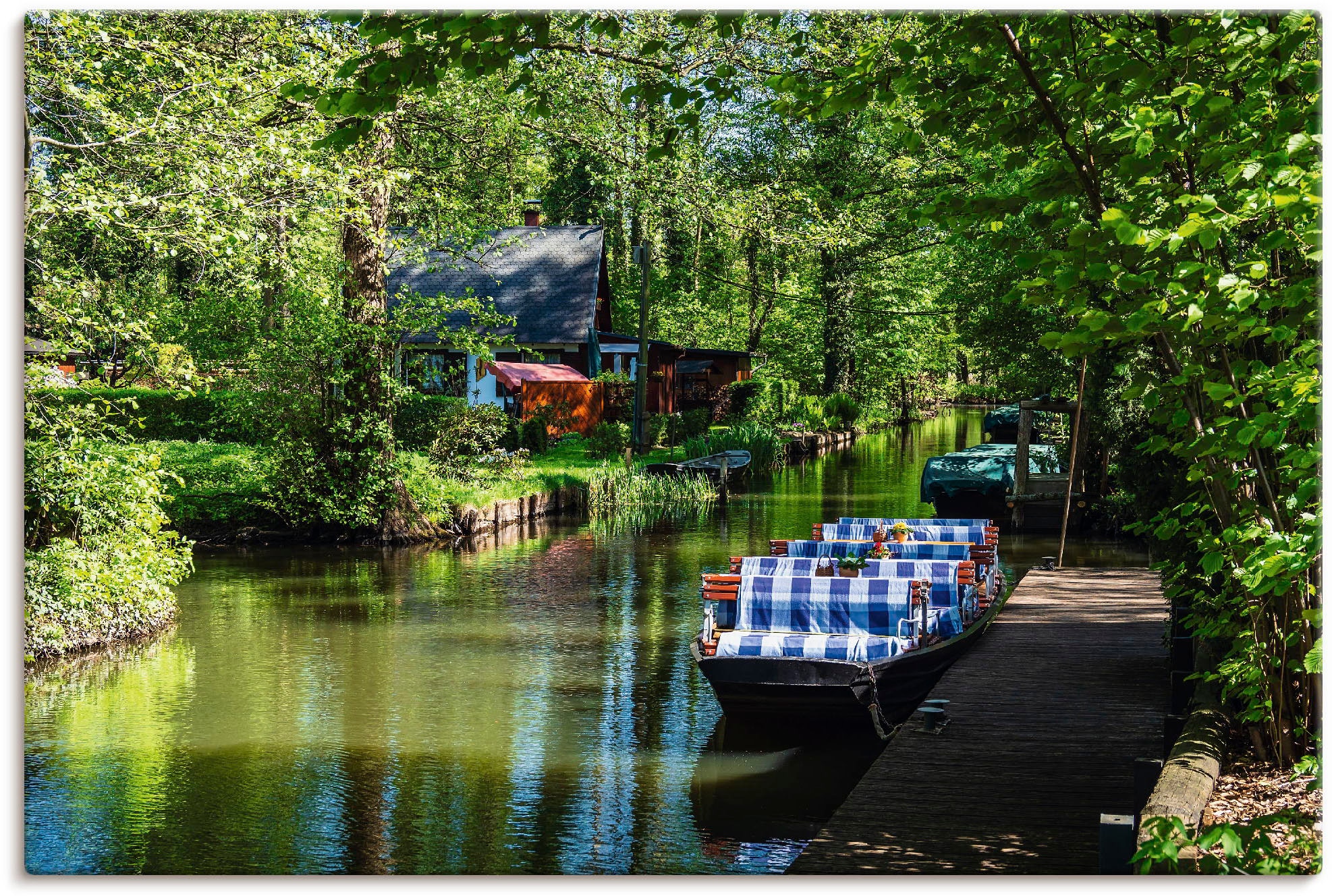 Artland Leinwandbild »Kahn im Spreewald in Lehde«, Boote & Schiffe, (1 St.), auf Keilrahmen ...