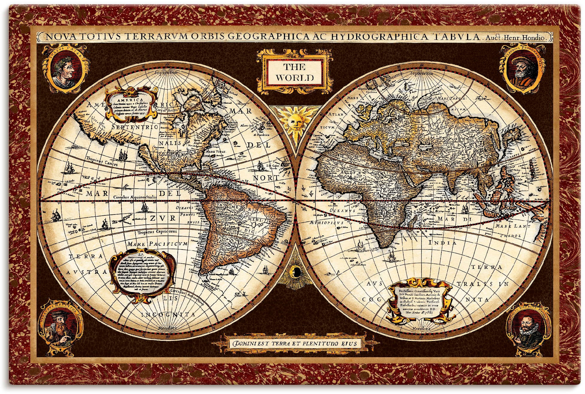 Artland Wandbild »Weltkarte«, Landkarten, (1 St.), als Alubild ...