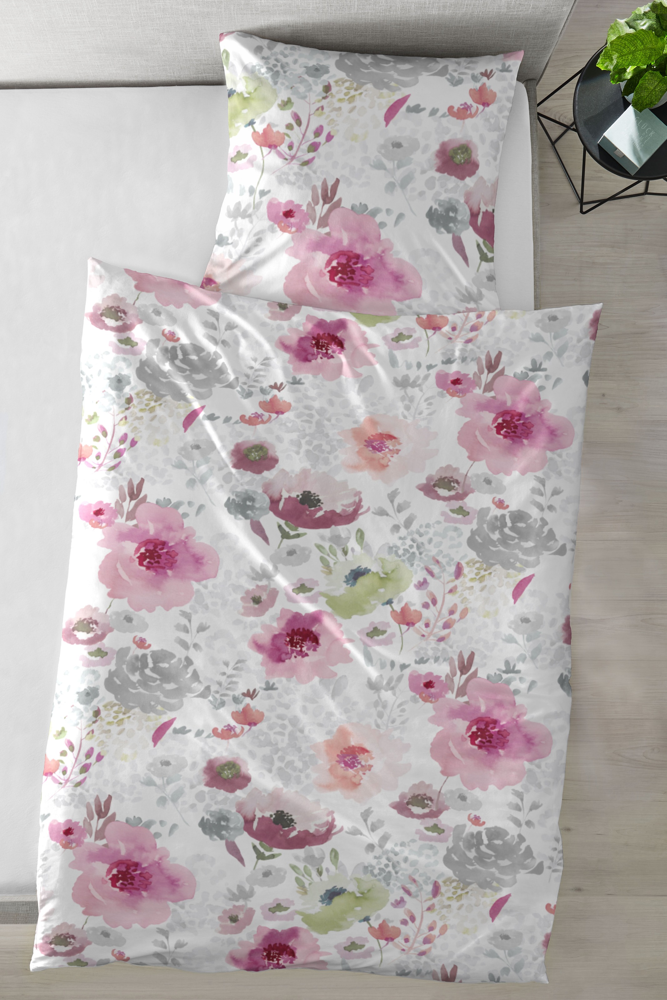 Bettwasche Biber Blumen