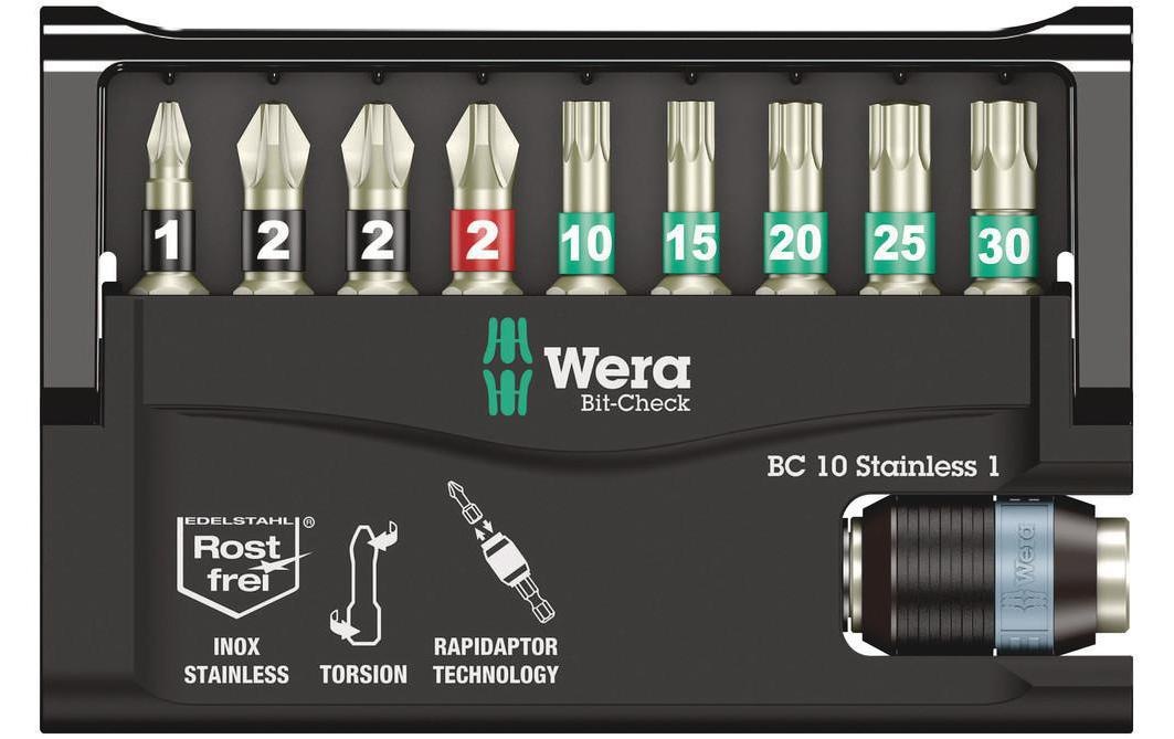 Wera Bit-Set »Bit-Check 10 Stainless« günstig shoppen | Jelmoli-Versand