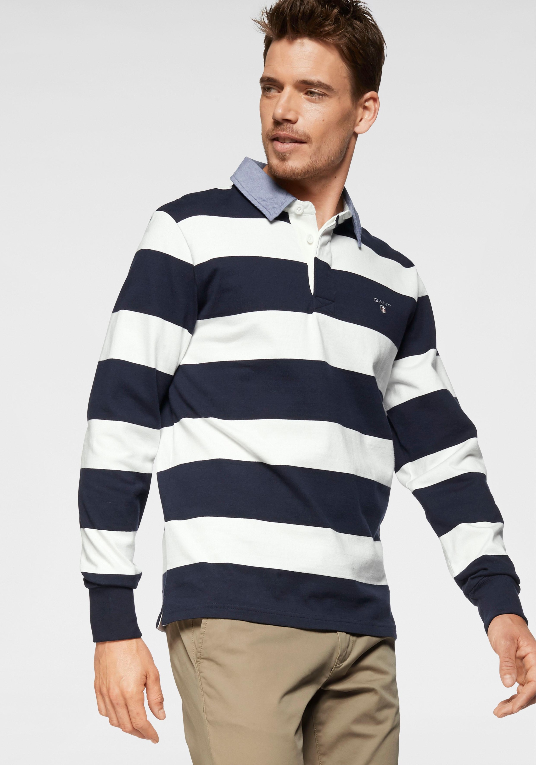 Gant Rugbyshirt »Barstripe Heavy Rugger«, sportiver Alltagsstyle online ...
