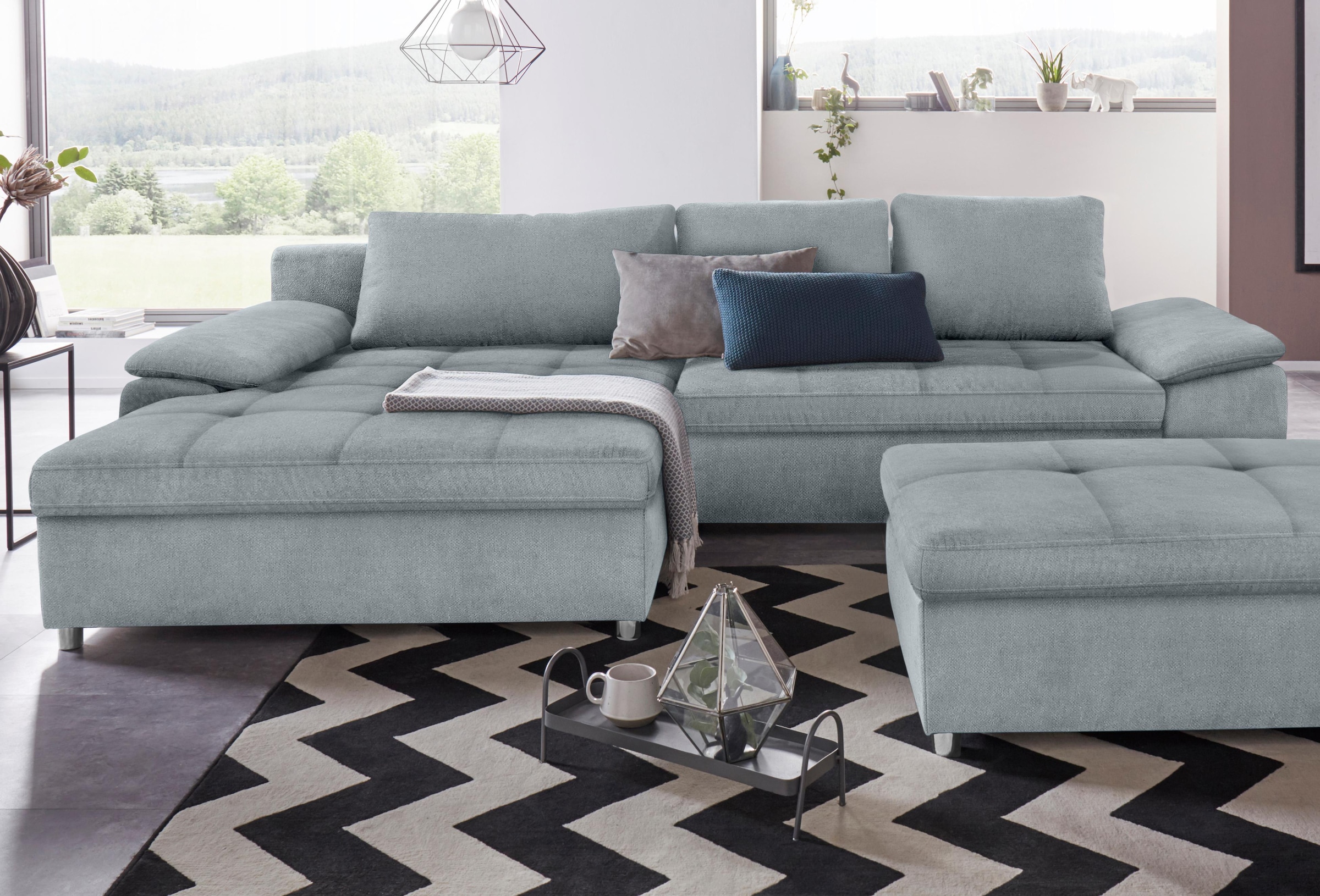 sit&more Ecksofa »Labene L-Form«, wahlweise mit Bettfunktion und ...