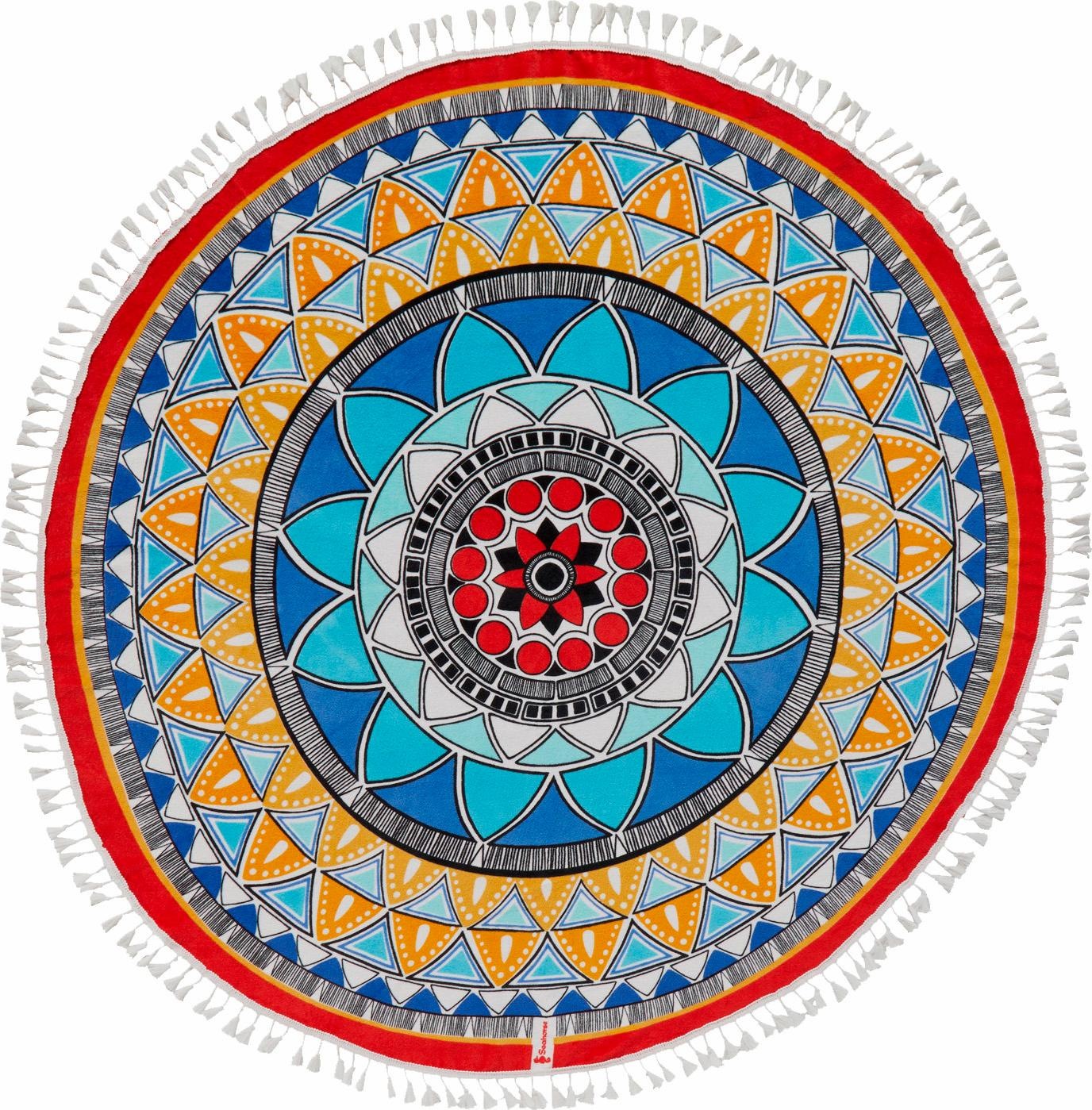 Seahorse Strandtuch »Tara«, (1 St., Strandtuch 150 x 150 cm), rund, mit ...