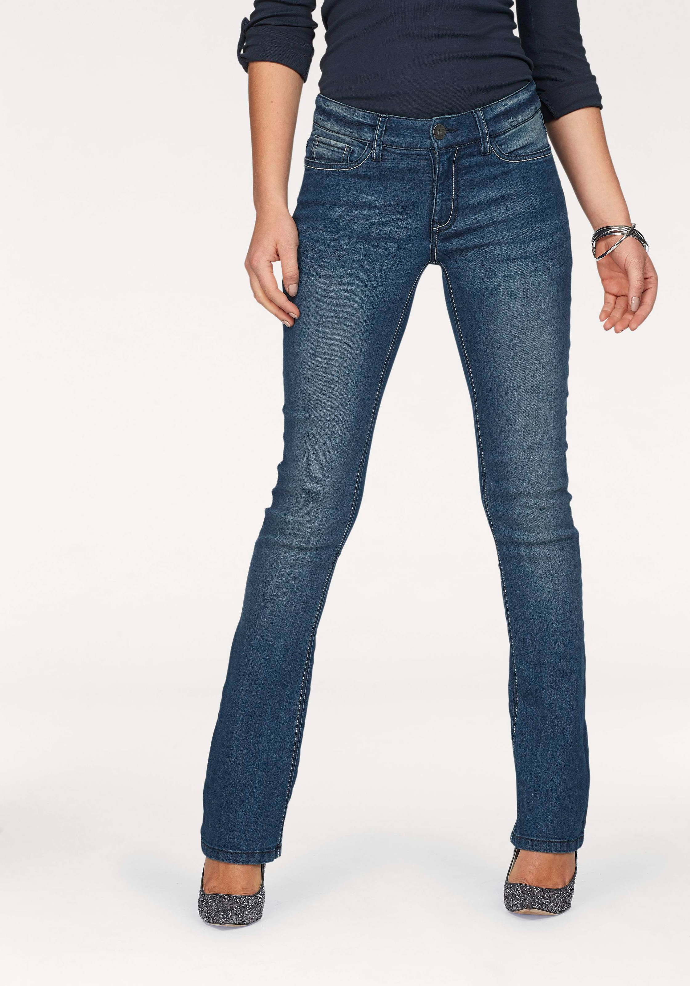 Arizona Bootcut-Jeans »mit Kontrastnähten«, Mid Waist online bestellen ...