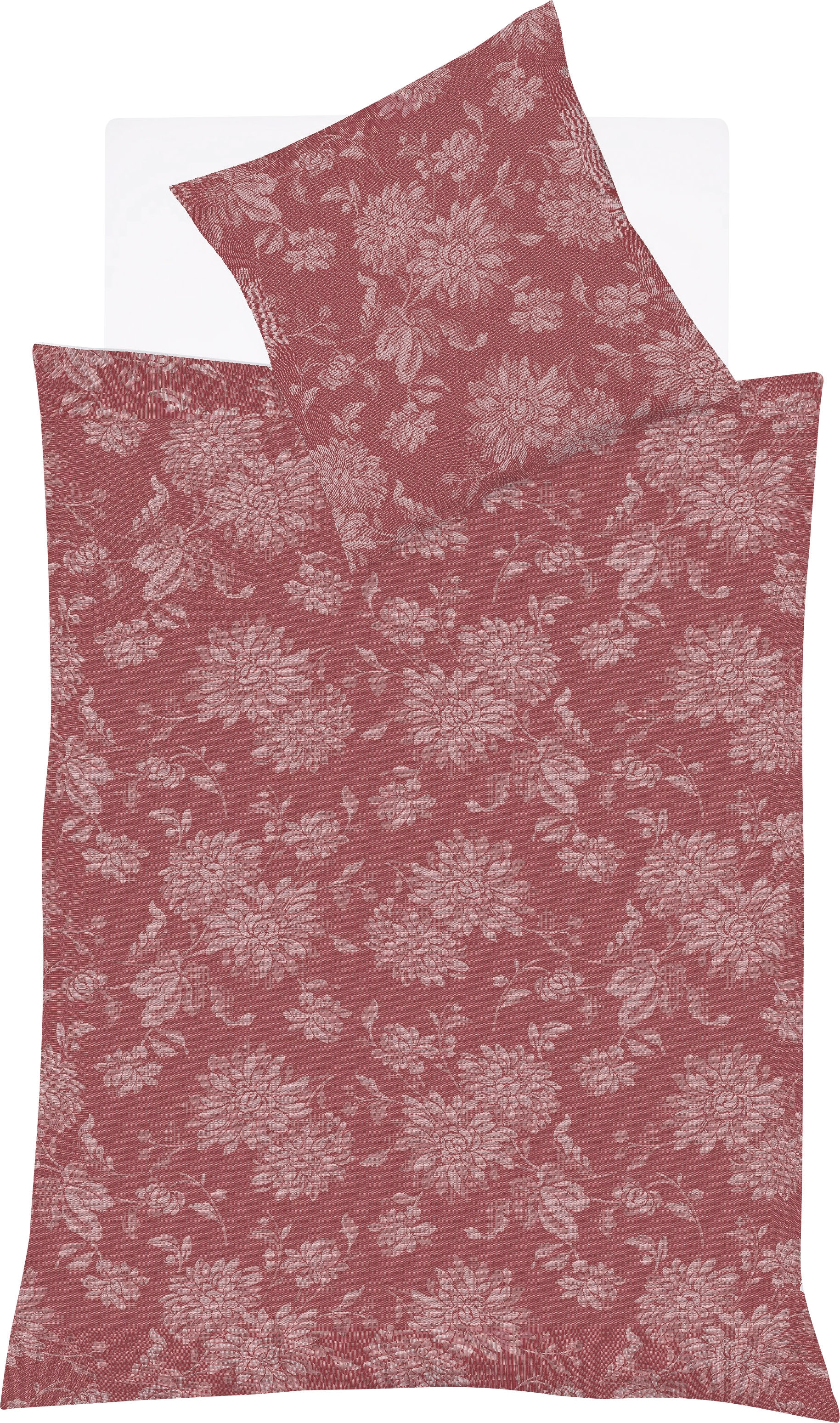 fleuresse Bettwäsche »Lech 4109«, (2 tlg.), Jacquard Flanell, Baumwolle ...
