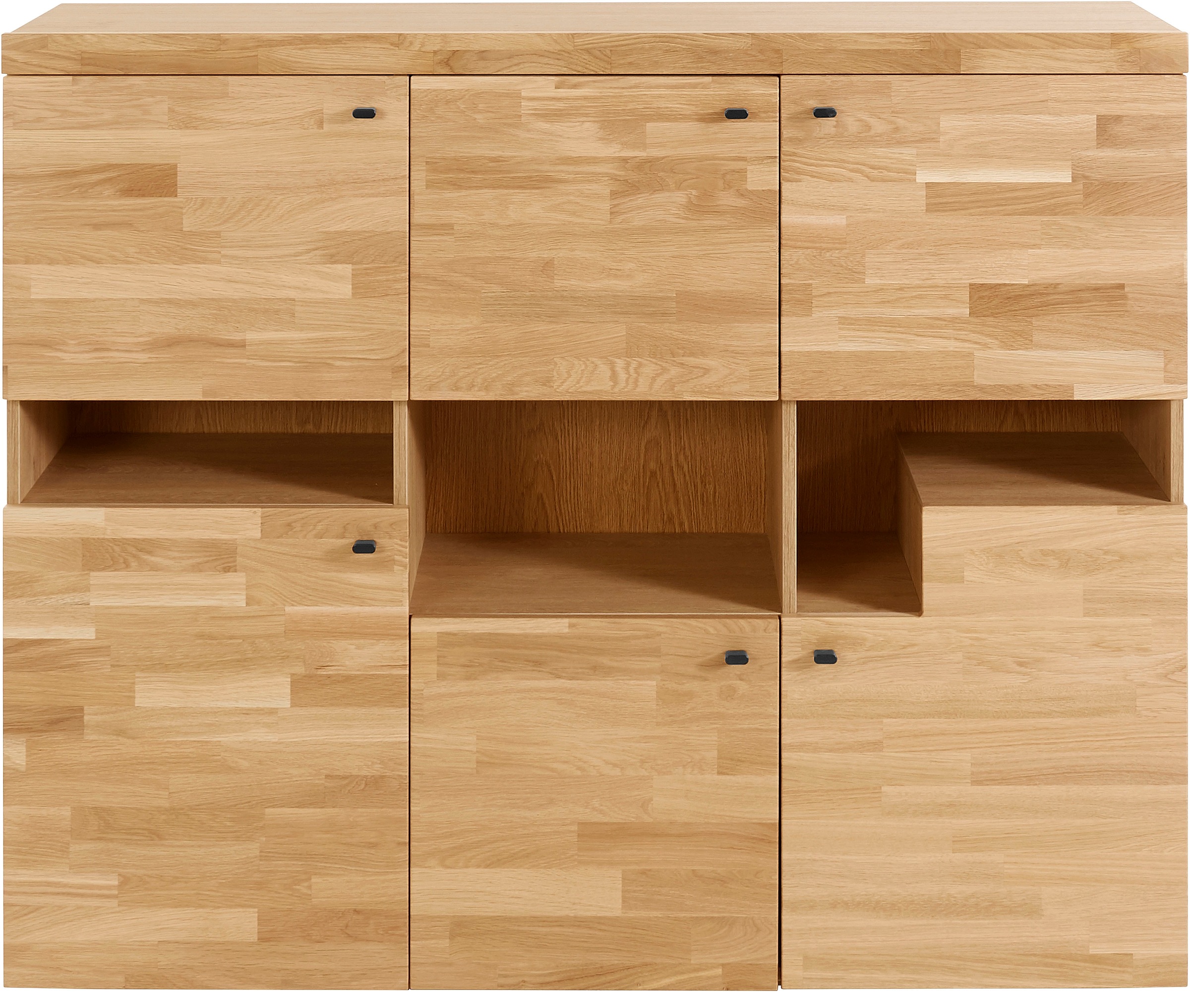 Home affaire Hochkommode »Divupe«, Breite 138 cm, Fronten aus ...