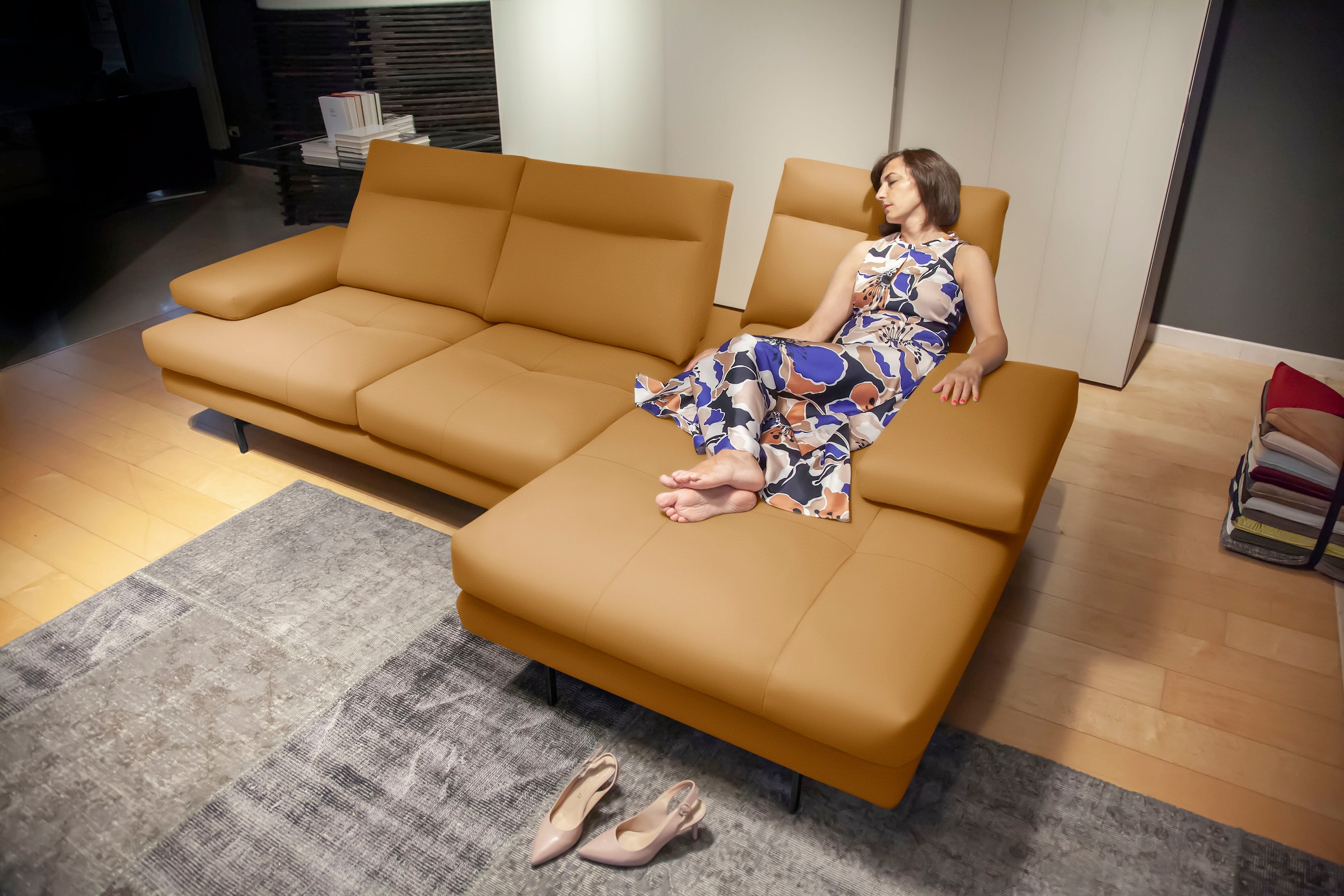 CALIA ITALIA Ecksofa »Toby Wing, L-Form, Multifunktionssofa, edel und ...